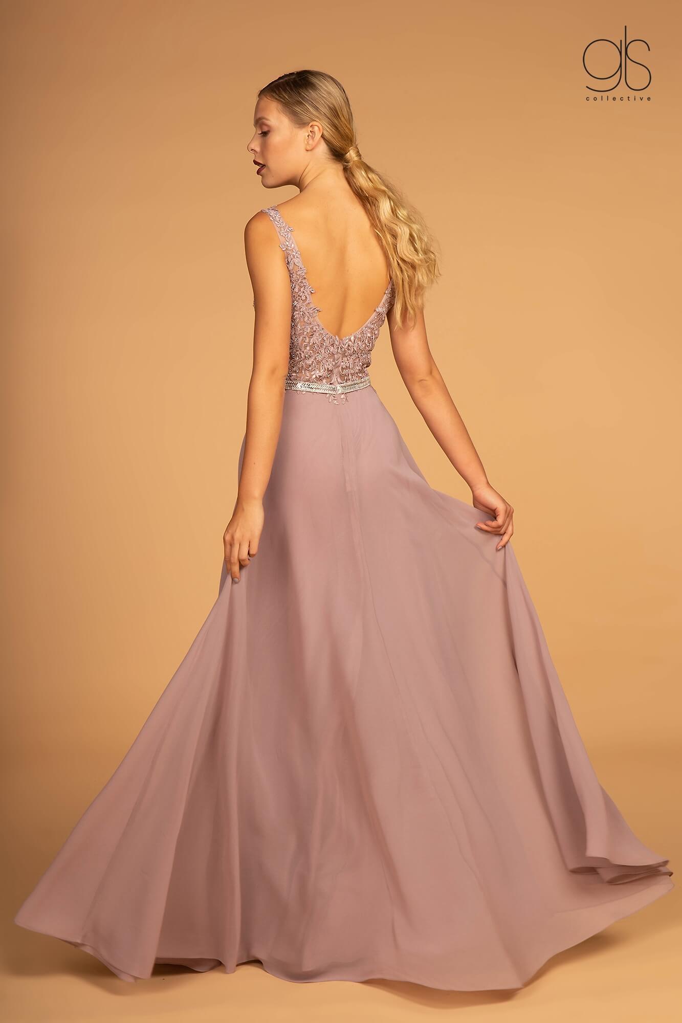 Mauve Long Formal Chiffon Prom Dress | DressOutlet for $181.99 – The ...