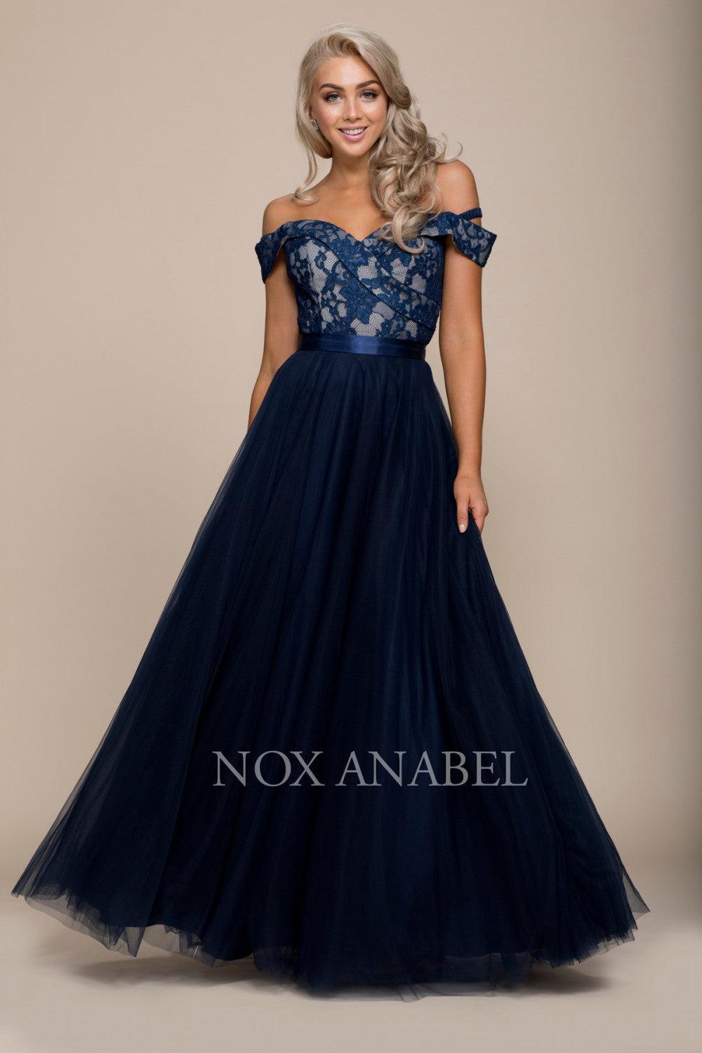 Navy Blue Formal Long Prom Dress Evening Gown for $154.99 – The Dress Outlet