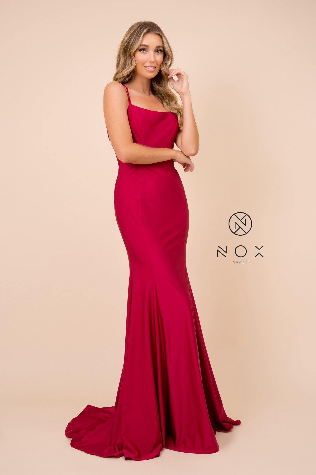 Burgundy Long Formal Prom Fitted Evening Dress for $89.99 – The Dress ...
