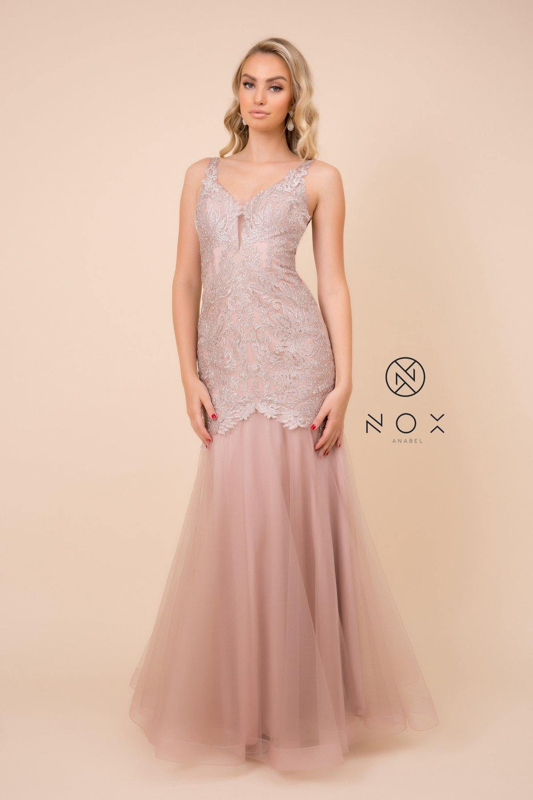 Rose Tan Long Formal Sleeveless Mermaid Prom Dress for $169.99 – The ...