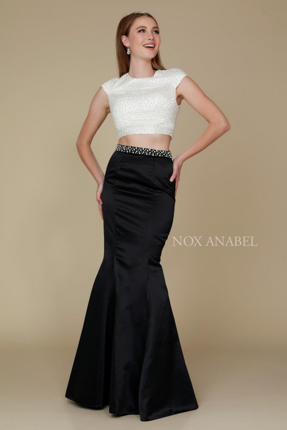 Light Blue Two Piece Prom Dress Formal Long for $184.99 – The Dress Outlet