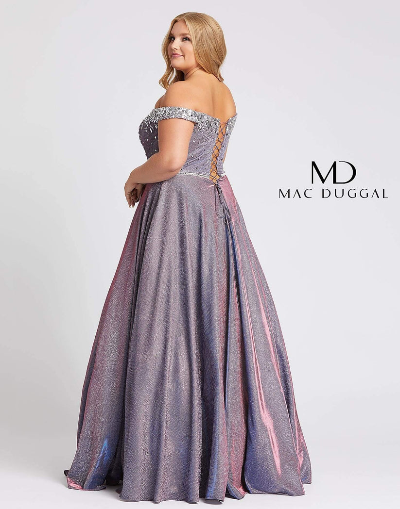 Lavender Twinkle Mac Duggal 48989 Fabulouss Long Plus Size Prom Ball ...