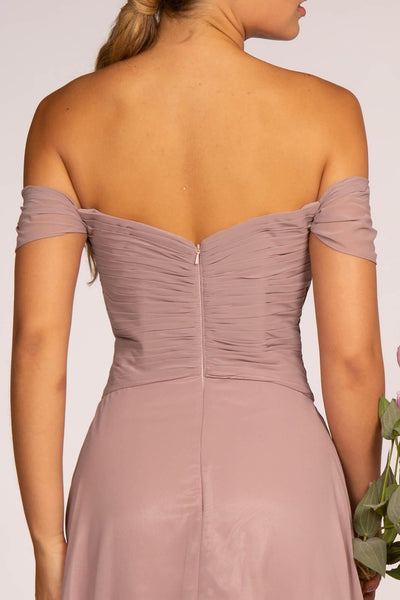 Off-the-Shoulder Chiffon Long Formal Dress | Dress Outlet