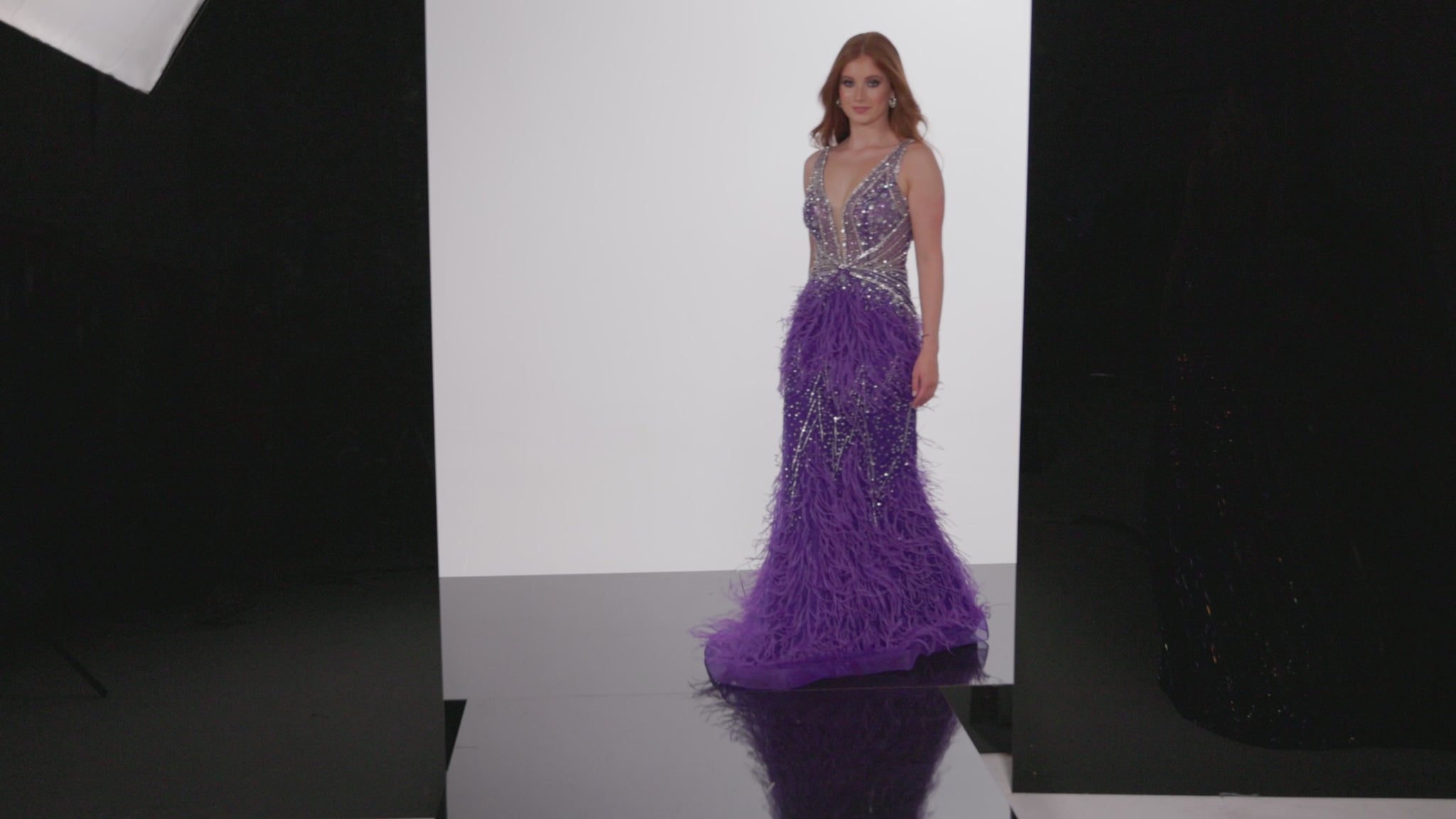 Jovani 03023 Prom Long Sleeveless Feather Dress for $590.0 – The Dress ...
