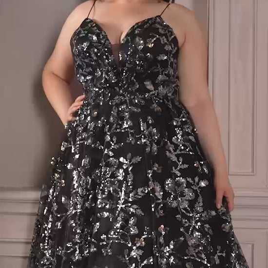 Black Cinderella Divine Cb073c Plus Size Long Prom Dress For 287 99