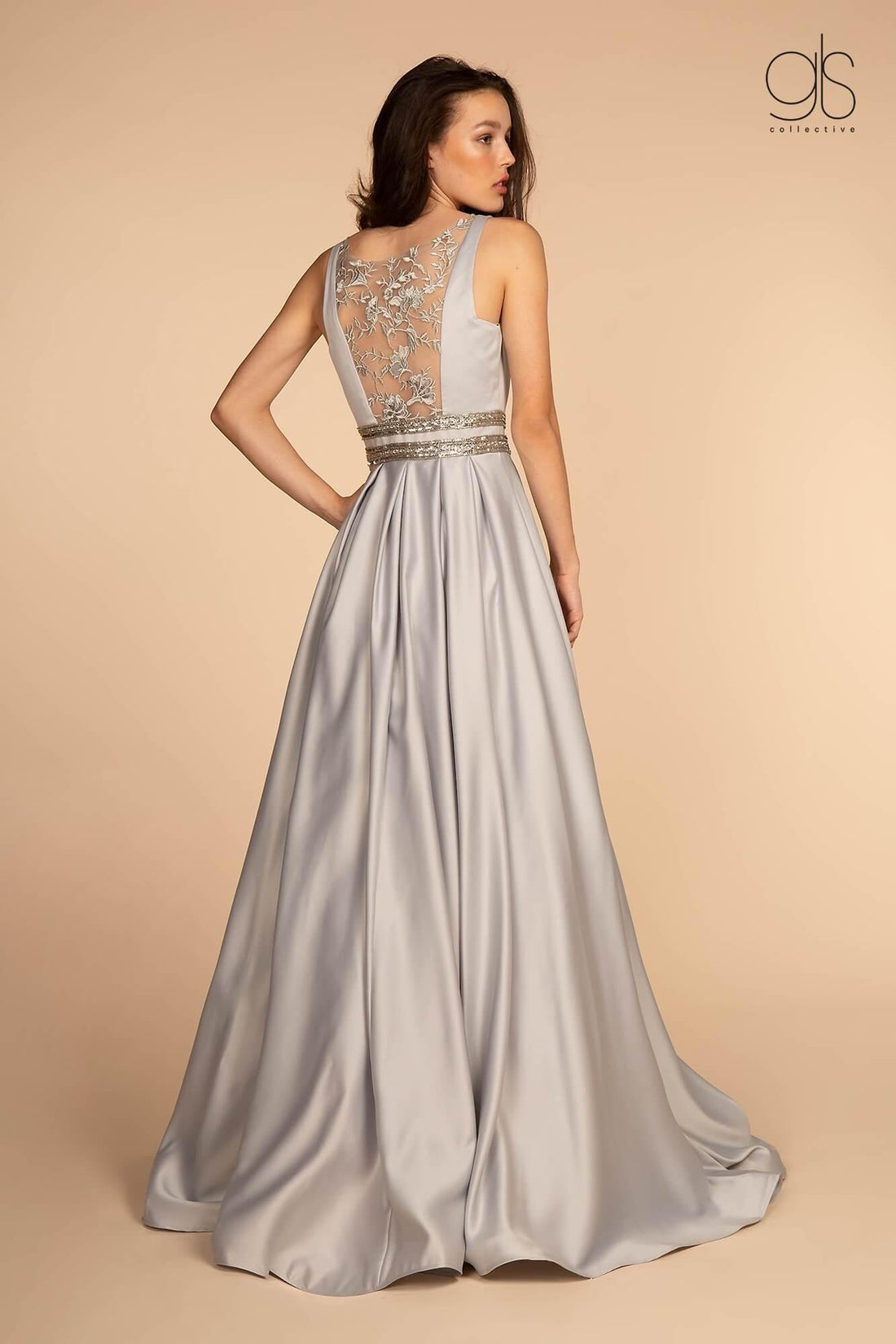 Silver Prom Long Sleeveless Formal Evening Dress | DressOutlet for $227 ...