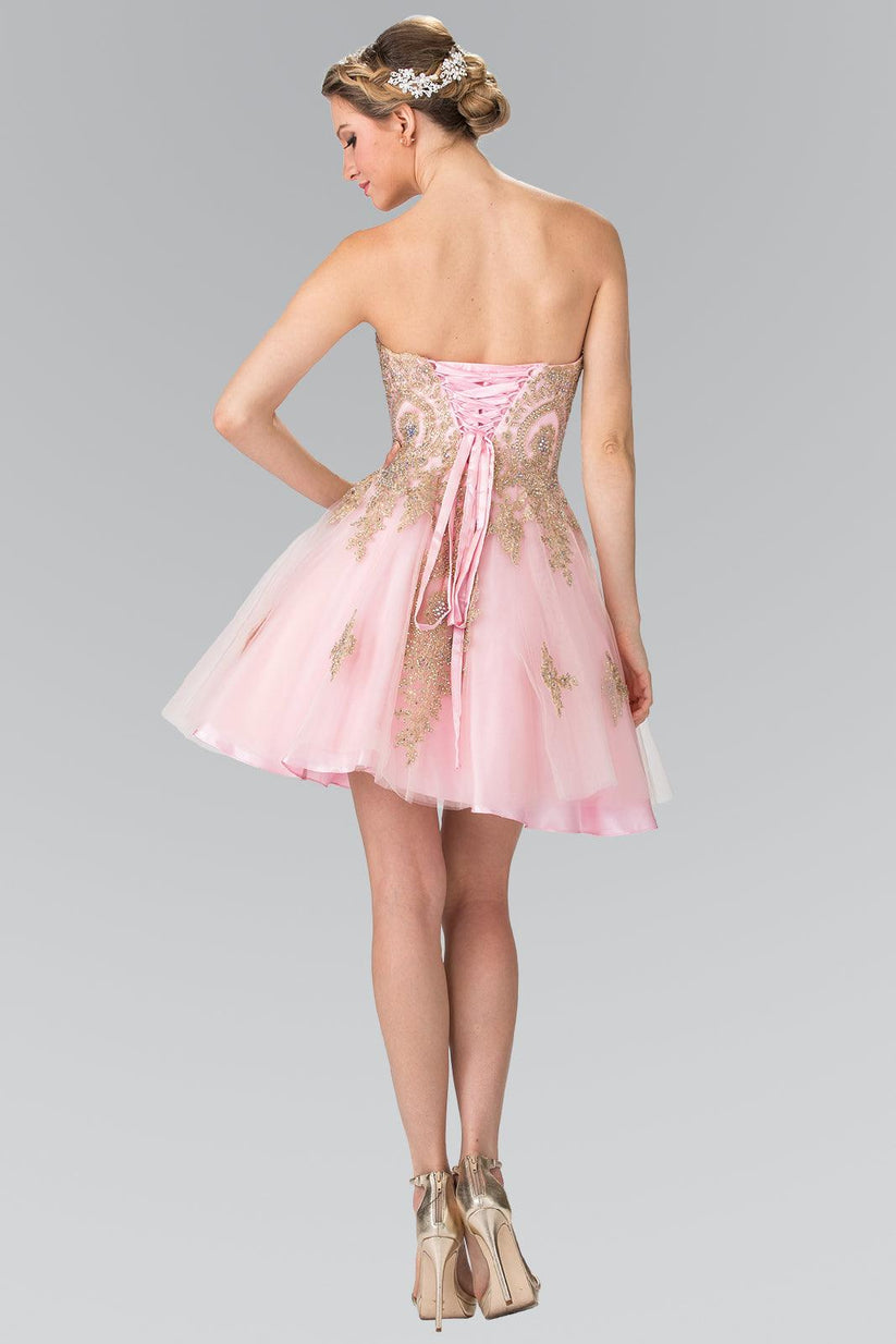 Champagne Prom Short Dress Homecoming for $149.99 – The Dress Outlet