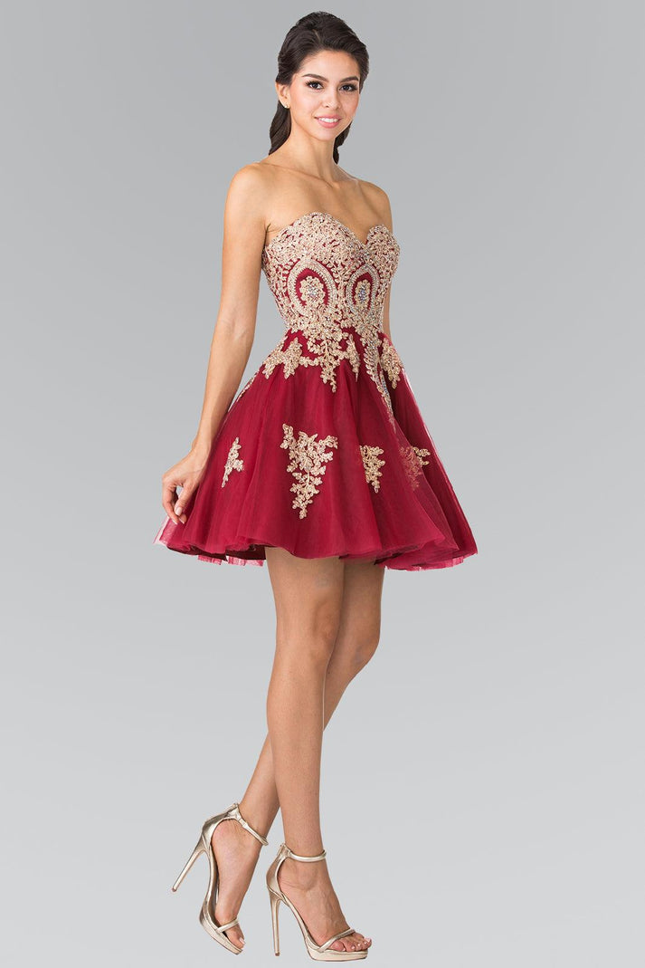 Champagne Prom Short Dress Homecoming for $149.99 – The Dress Outlet