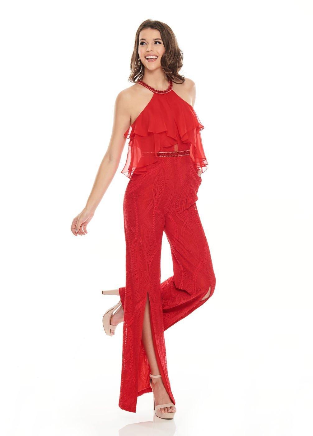Red Long Formal Jumpsuit for $379.99 – The Dress Outlet
