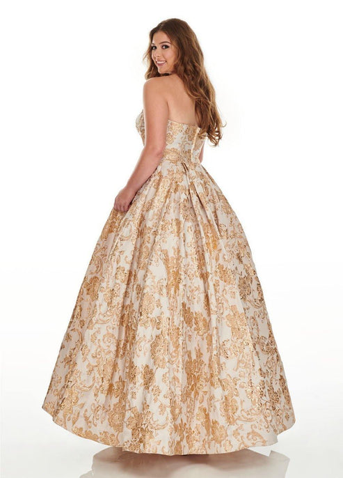 Champagne/Gold Long Plus Size Prom Dress for $499.99 – The Dress Outlet