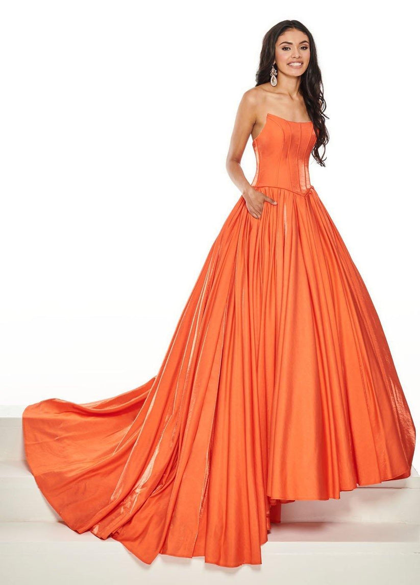 Tangerine Long Prom Dress Ball Gown for $959.99 – The Dress Outlet