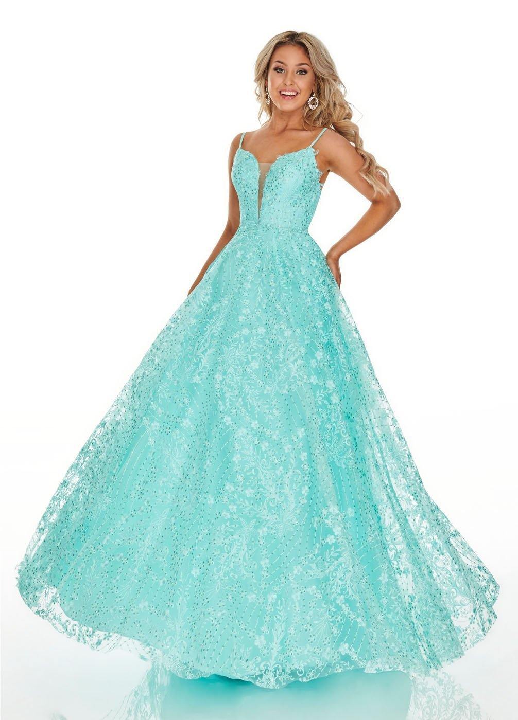 Aqua Green Long Prom Dress Ball Gown for $539.99 – The Dress Outlet