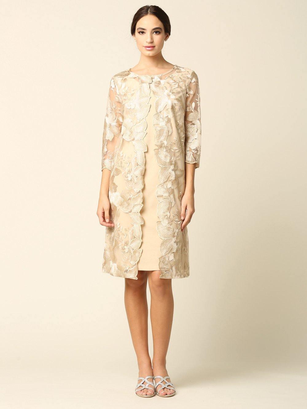 Champagne Short Mother of the Bride Chiffon Dress for $153.99 – The ...