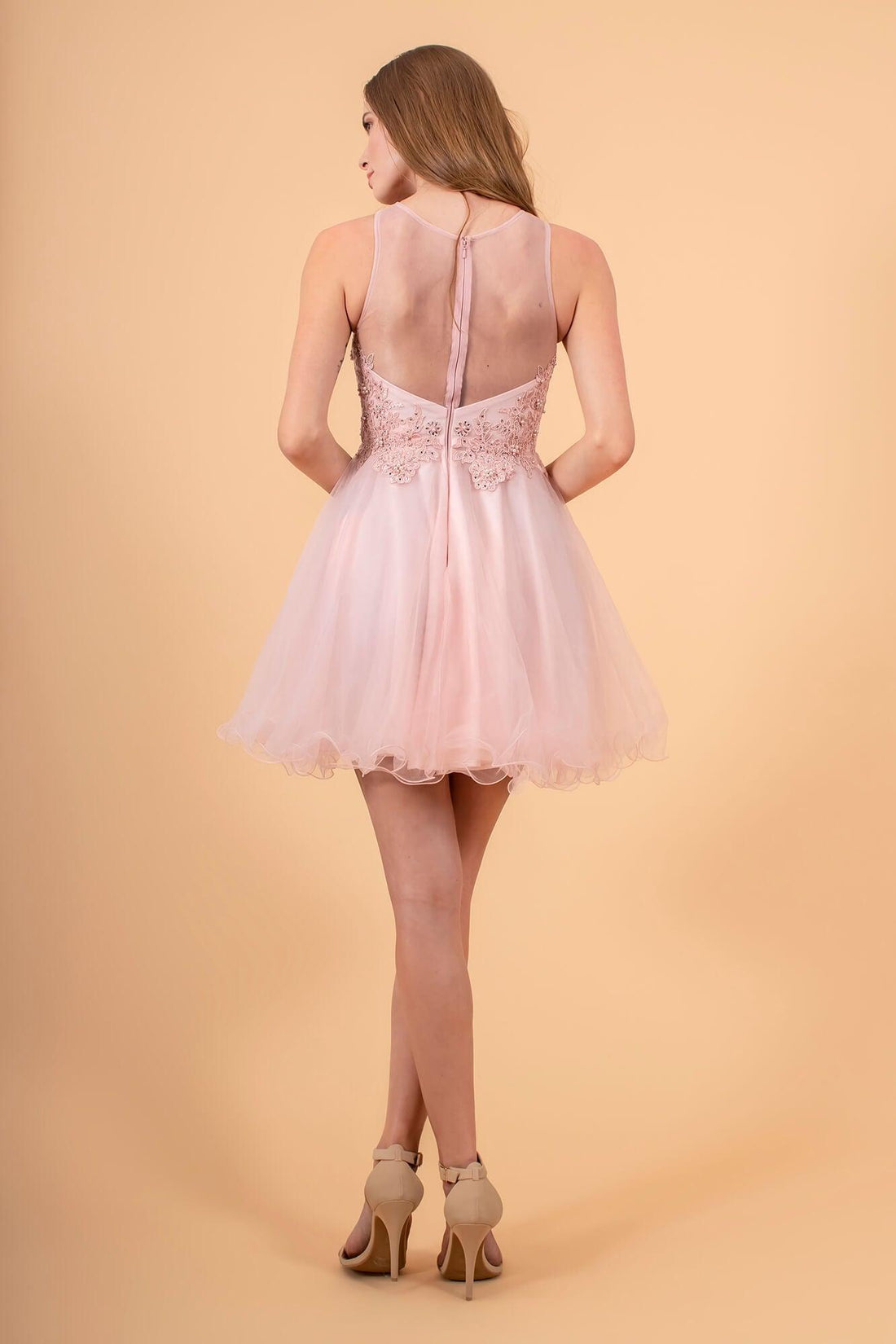 Blush Short Prom Dress Formal Homecoming For 113 0 The Dress Outlet