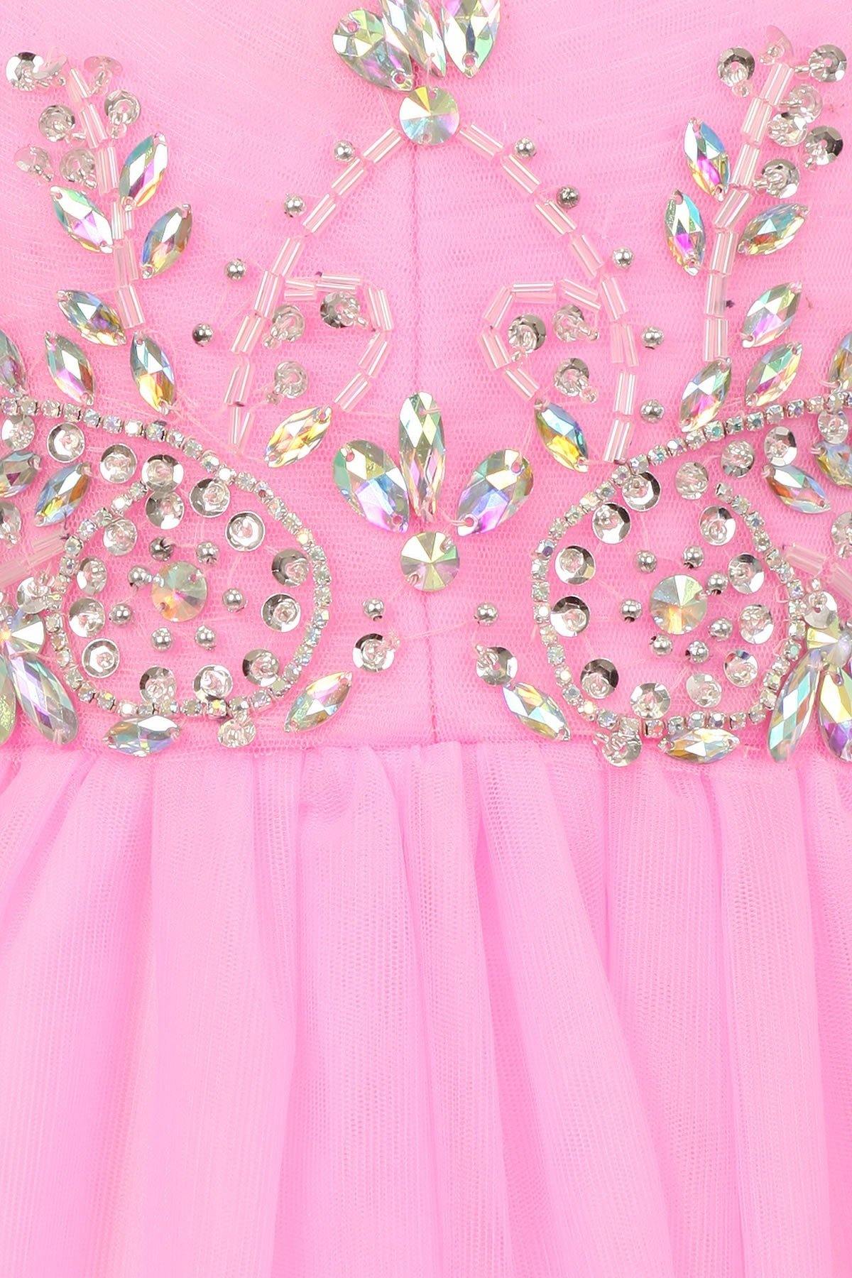 Teal Sleeveless Flower Girl Dress with Rhinestone Bodice for $103.99 ...