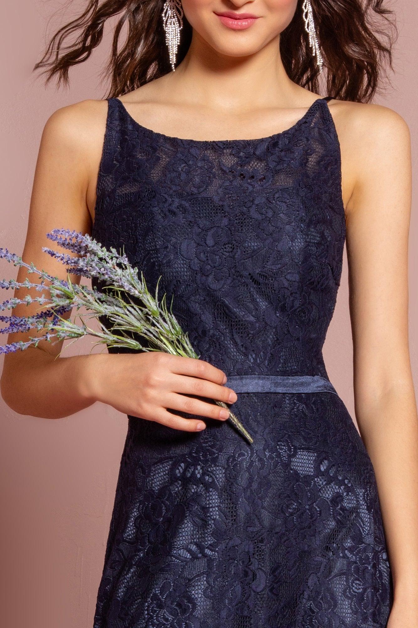 Charcoal Sleeveless Lace Open Back Prom Dress Formal for $112.99 – The ...