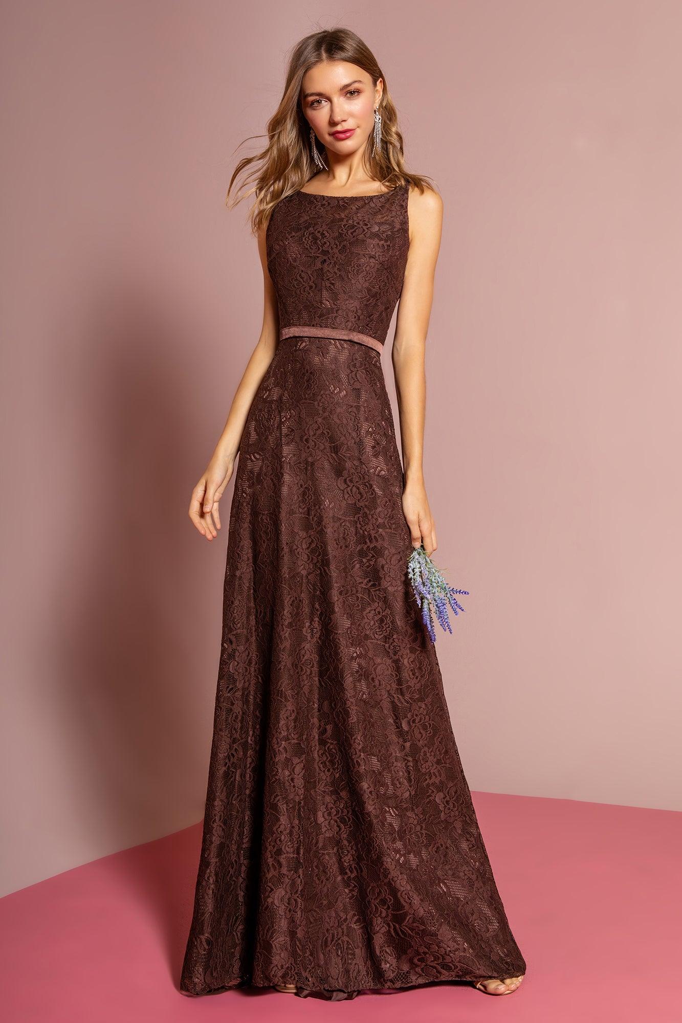 Charcoal Sleeveless Lace Open Back Prom Dress Formal for $112.99 – The ...
