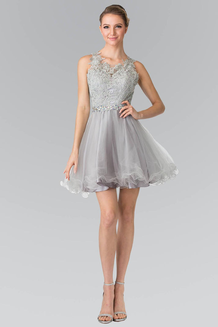 Navy Sleeveless Prom Short Dress Homecoming for $113.0 – The Dress Outlet