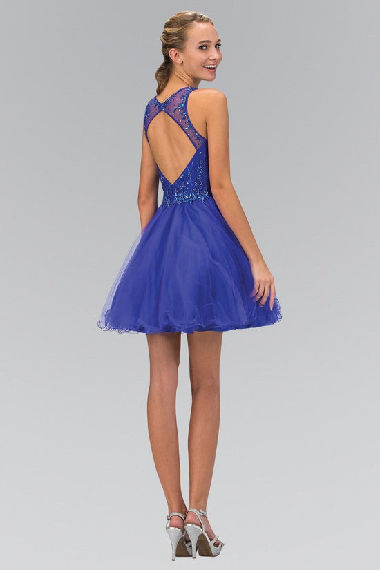Royal Sleeveless Short Prom Dress Homecoming for $159.99 – The Dress Outlet