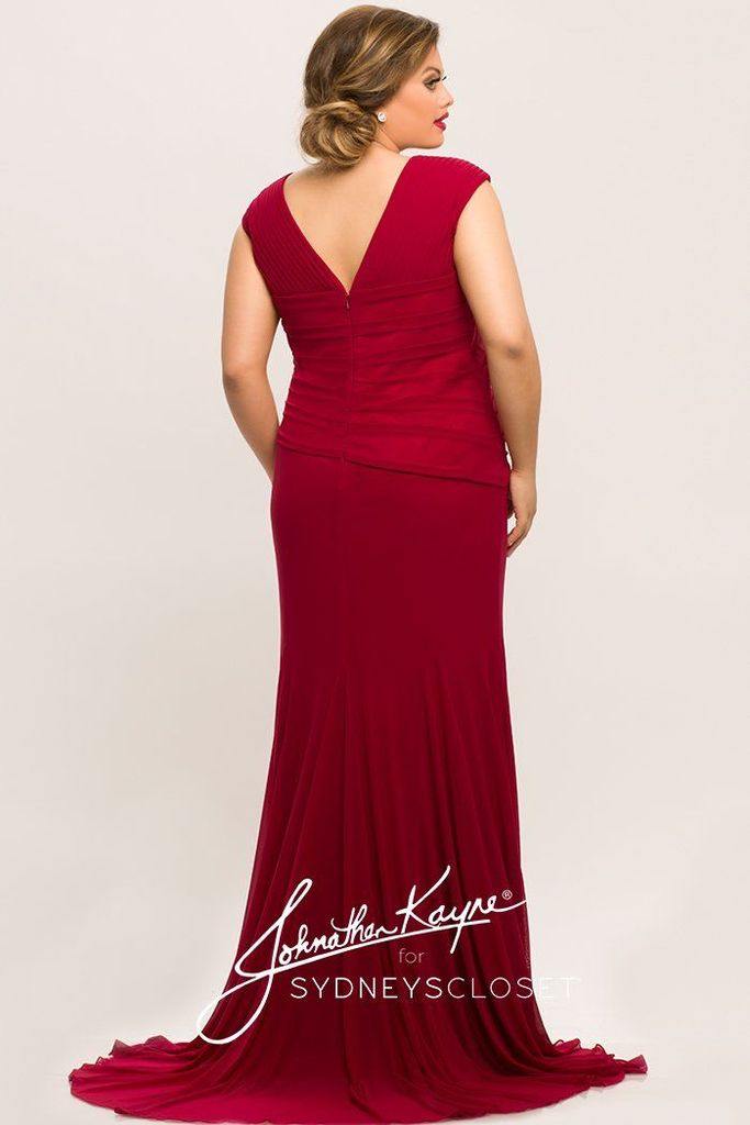 Burgundy Sydneys Closet Long Plus Size Formal Dress For 44999 The 8546