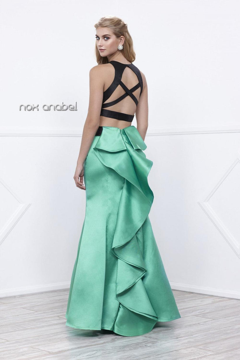 Fuchsia Sexy Two Piece Prom Dress Crop Top for $124.99 – The Dress Outlet