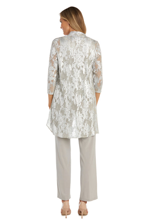 Champagne/Silver R&M Richards 1052 Mother of the Bride Long Formal Pant ...
