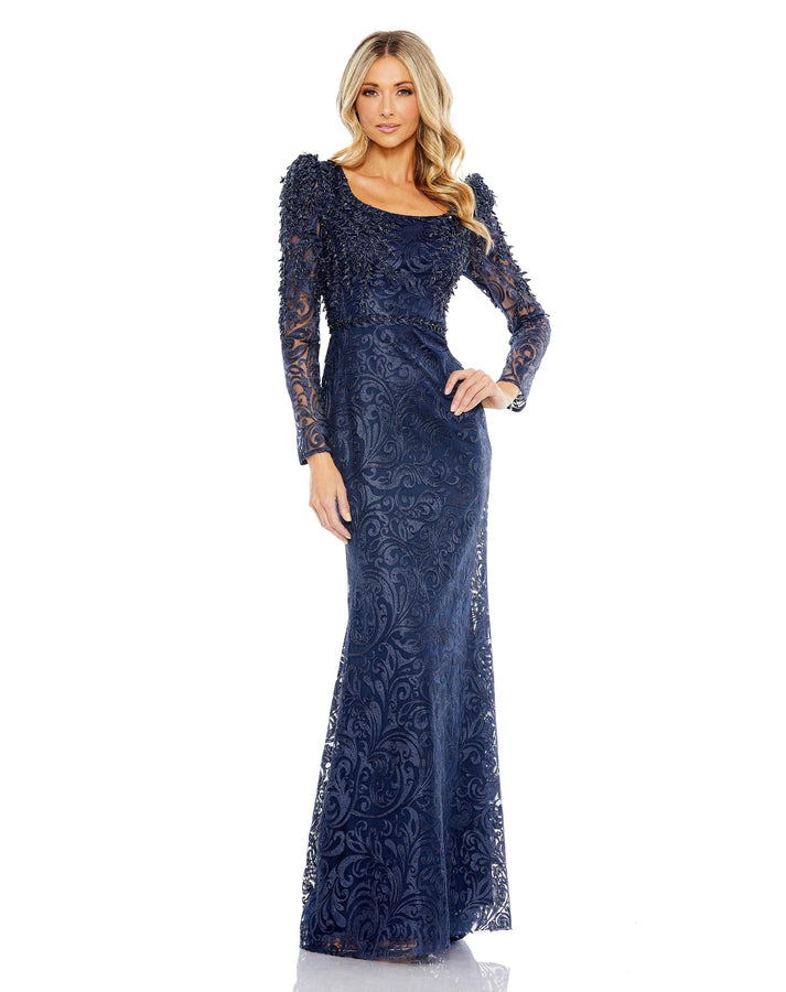 Midnight Mac Duggal 11187 Long Sleeve Formal Dress for $698.0 – The ...