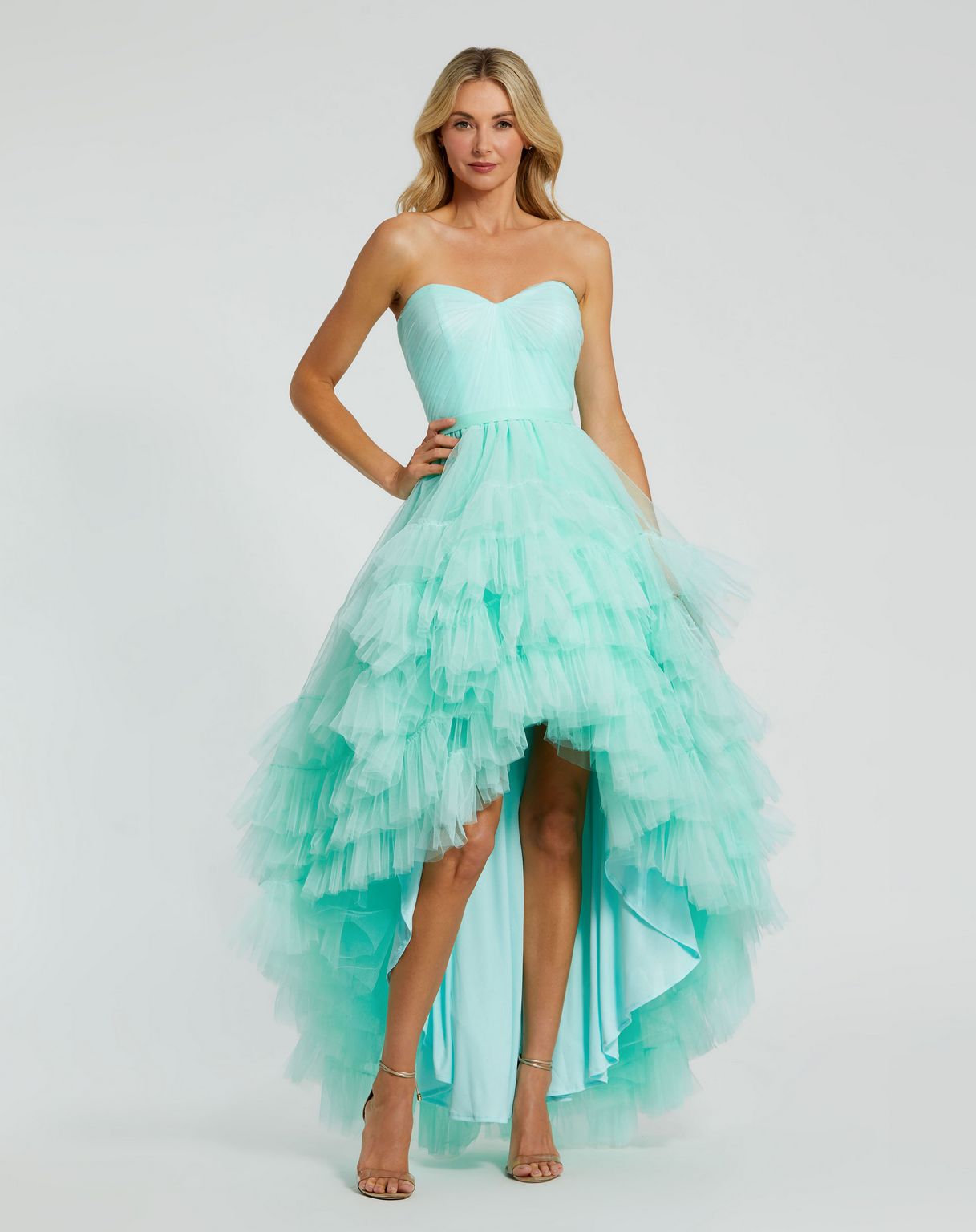 Aqua Mac Duggal 20892 Ruffle High Low Prom Dress for $299.0 – The Dress ...