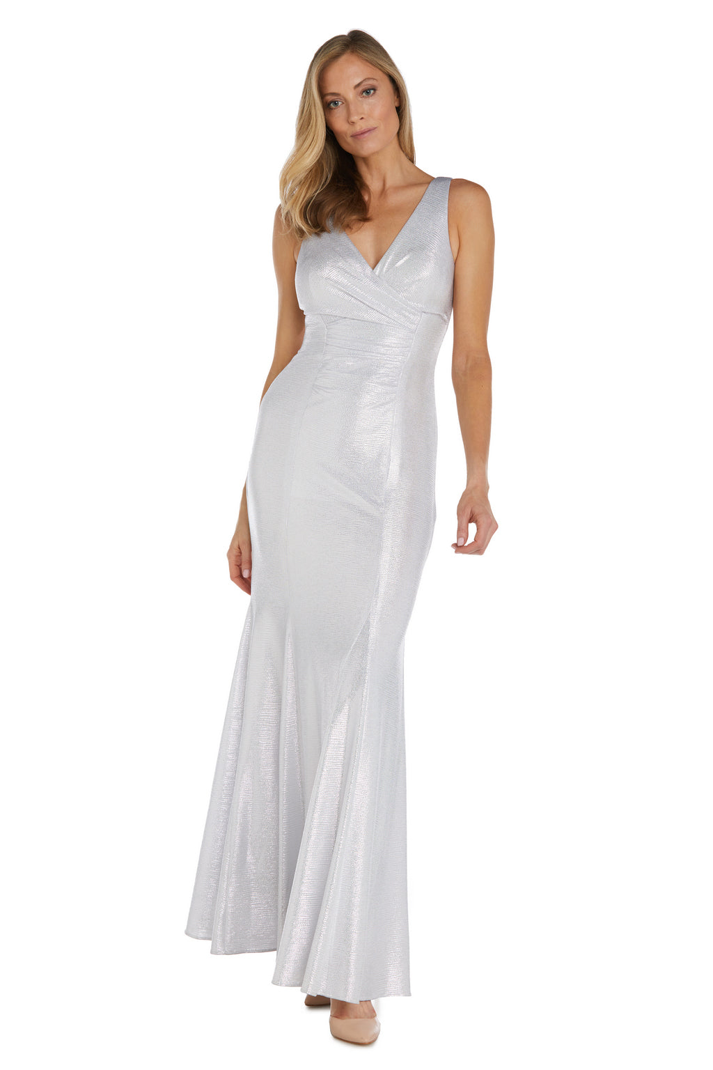Nightway 22142 Long Metallic Formal Fitted Evening Dress for $129.0 ...