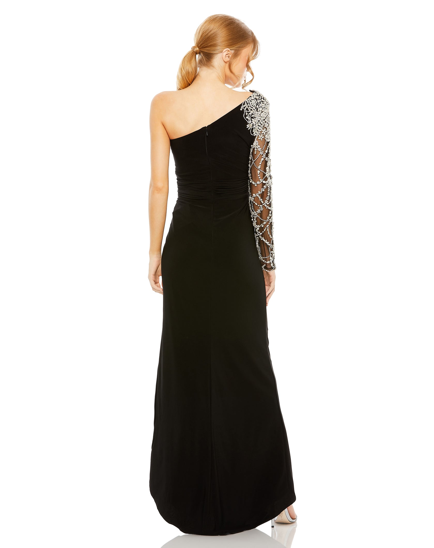 Pink Mac Duggal 2215 Long Fitted Formal Evening Prom Gown For 6980 The Dress Outlet