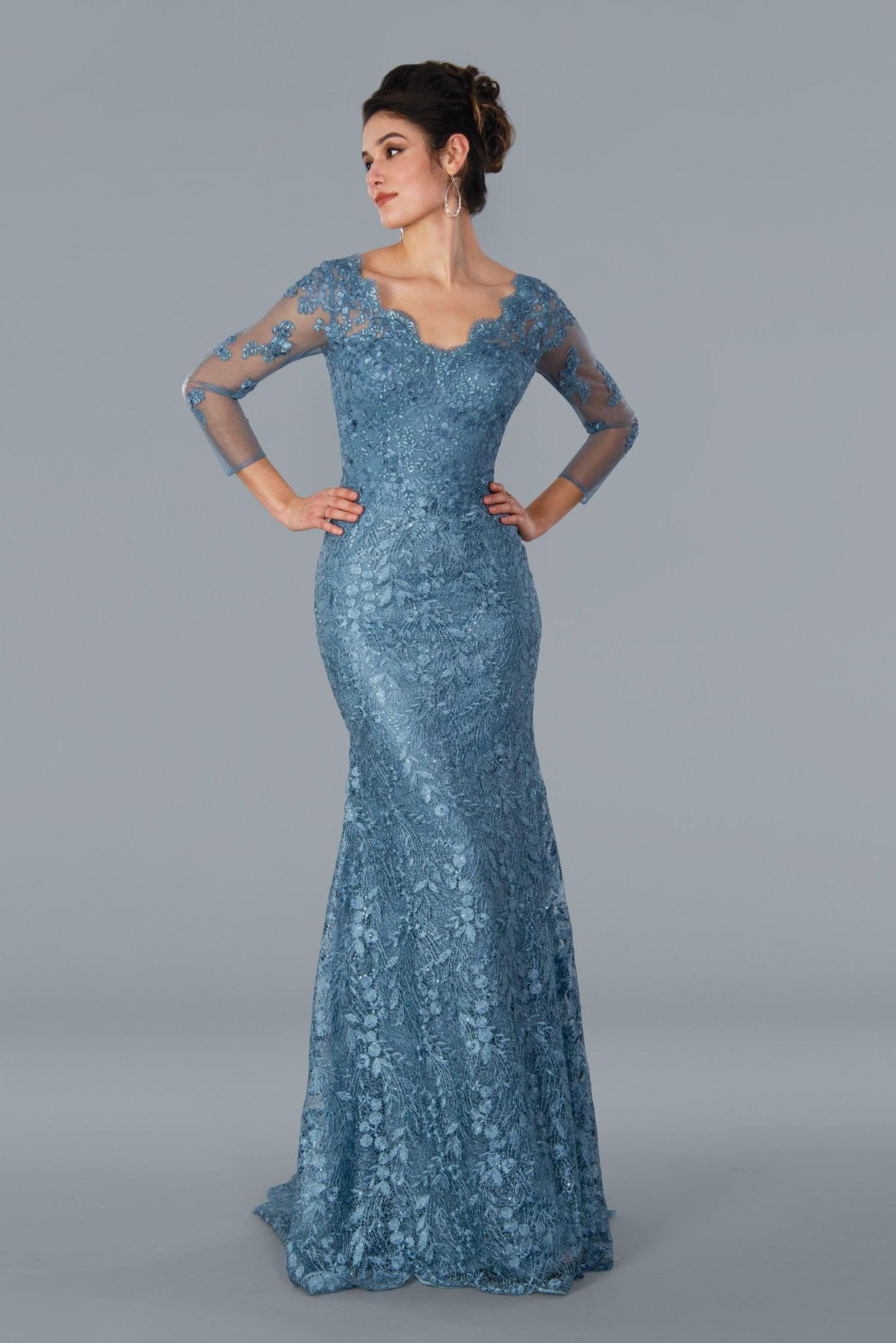 Slate Stella Couture 22355 Formal Long Fitted Evening Dress for $439.99 ...