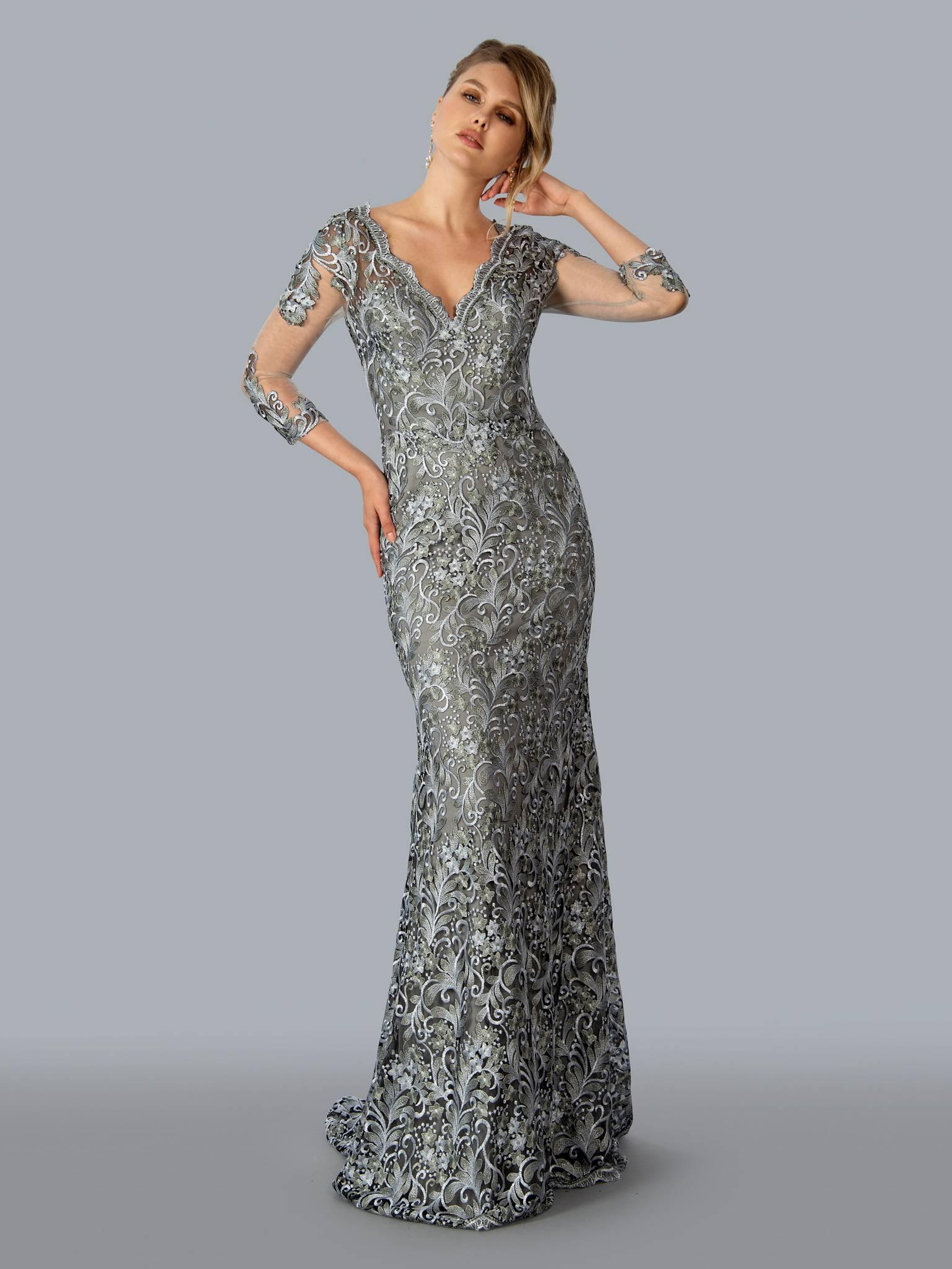 Silver Stella Couture 22356 Formal Long Mother of the Bride Dress ...