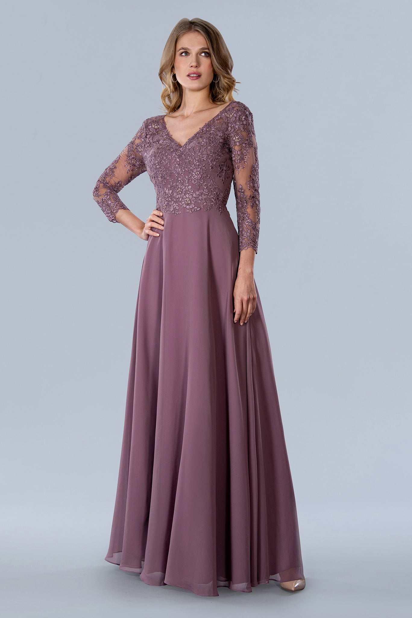 Mauve Stella Couture 23365 Long Mother of the Bride Formal Dress for ...