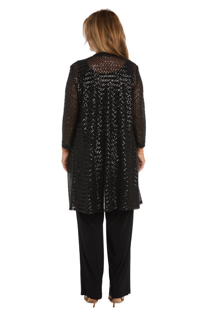 Black R&M Richards 2450 Formal Sequin Jacket Pant Suit Set for $109.0 – The Dress Outlet
