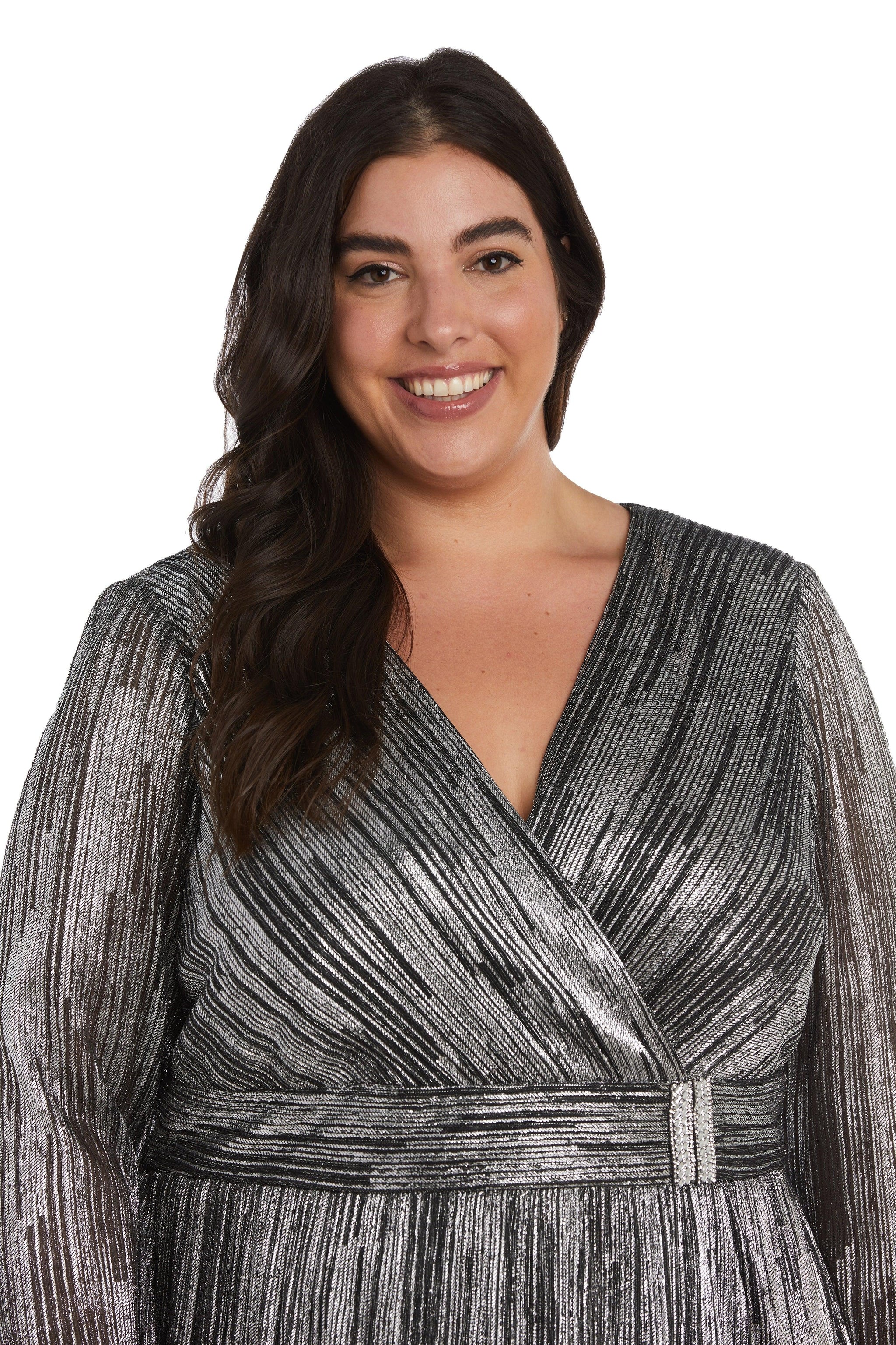 Black Silver Randm Richards 2761w Plus Size Long Formal Dress For 98 99