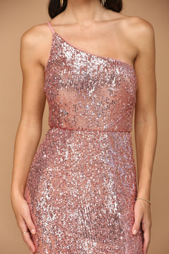 Rust Long One Shoulder Formal Fitted Prom Dress for $169.99 – The Dress ...