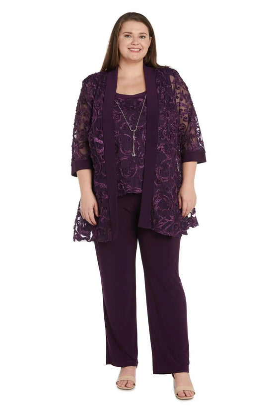 Plum R&M Richards 5012W Plus Size Long Formal Pant Suit for $98.99 ...