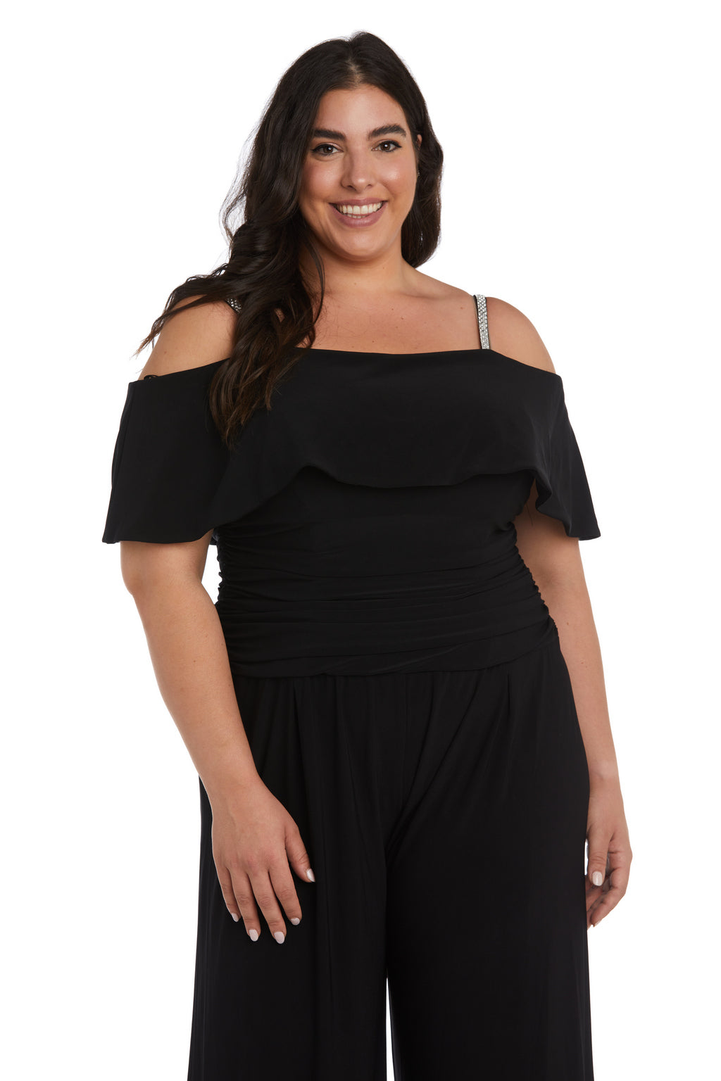Black R&M Richards 5982W Long Plus Size Formal Jumpsuit for $109.0 ...