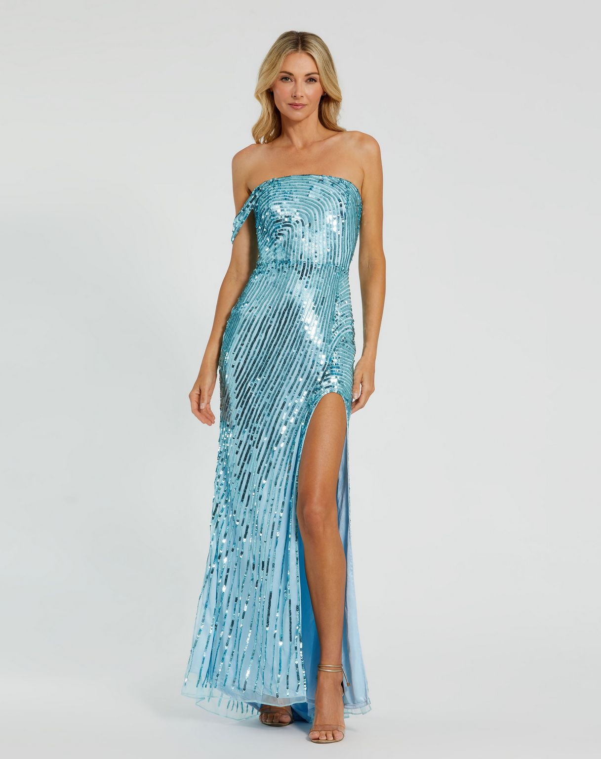 Aqua Mac Duggal 6072 Prom Sequin Formal Long Dress for $298.0 – The ...