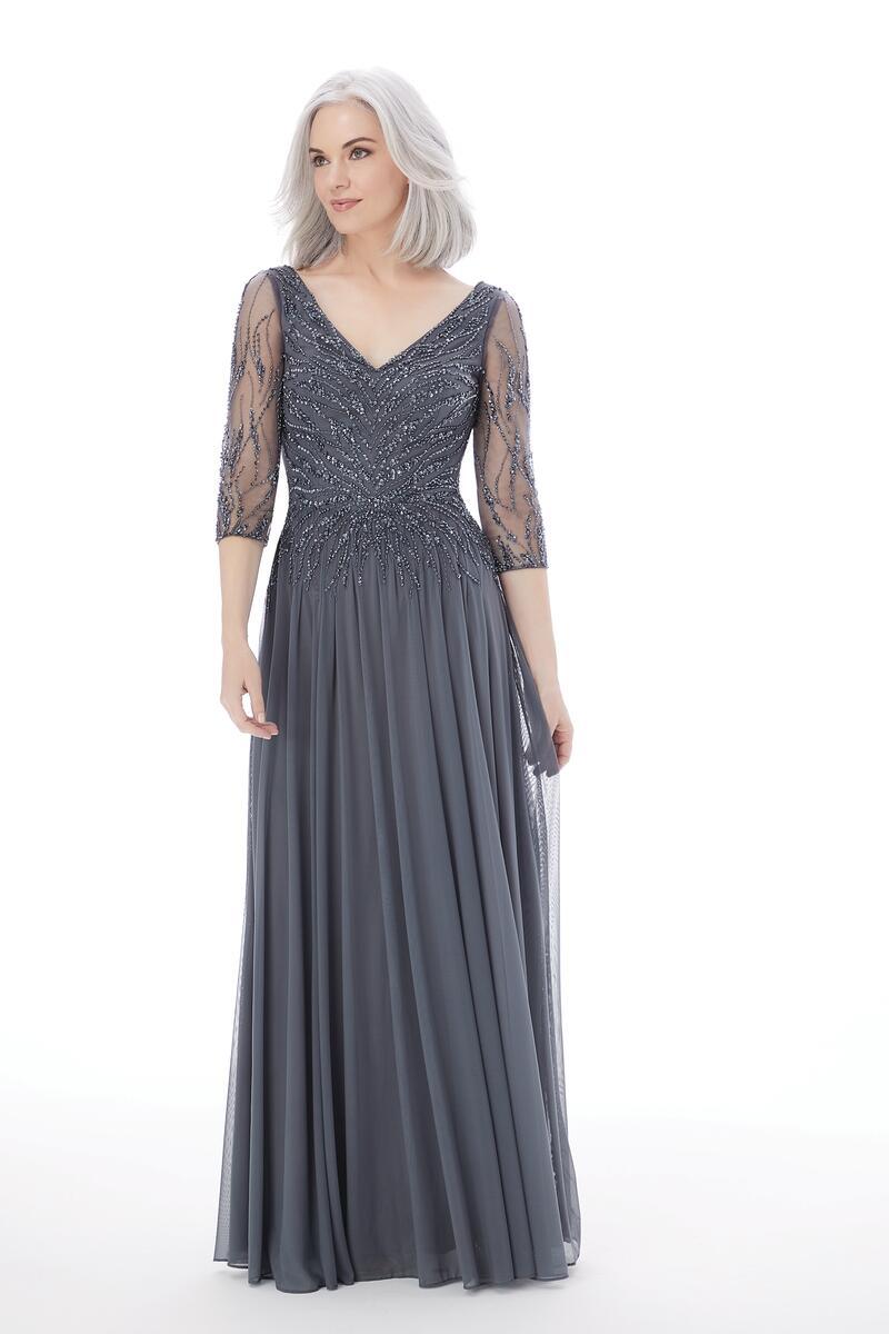 Charcoal MGNY Madeline Gardner New York 72202 Long Mother of the Bride ...
