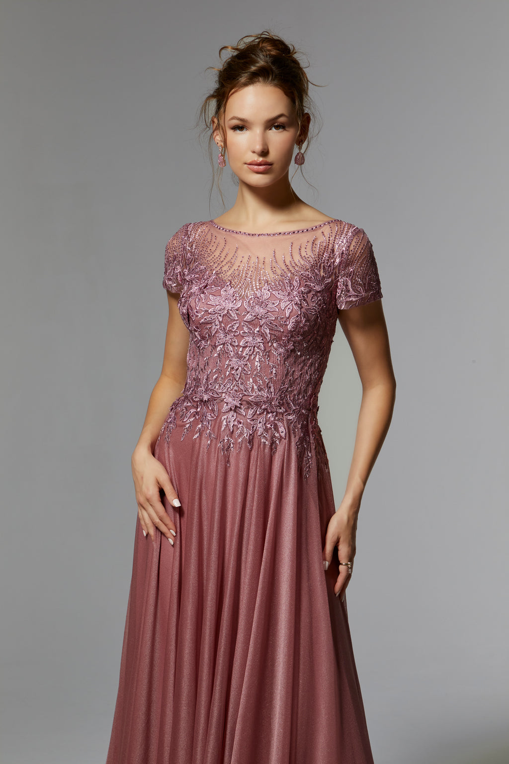 Graphite MGNY Madeline Gardner New York 72905 Long Mother of the Bride ...