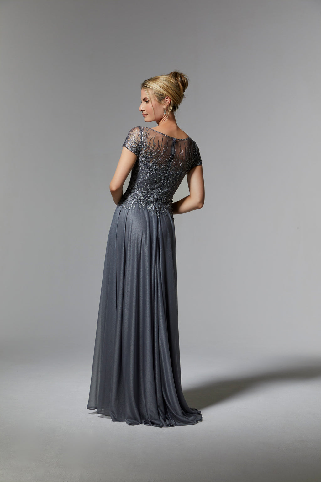 Graphite MGNY Madeline Gardner New York 72905 Long Mother of the Bride ...