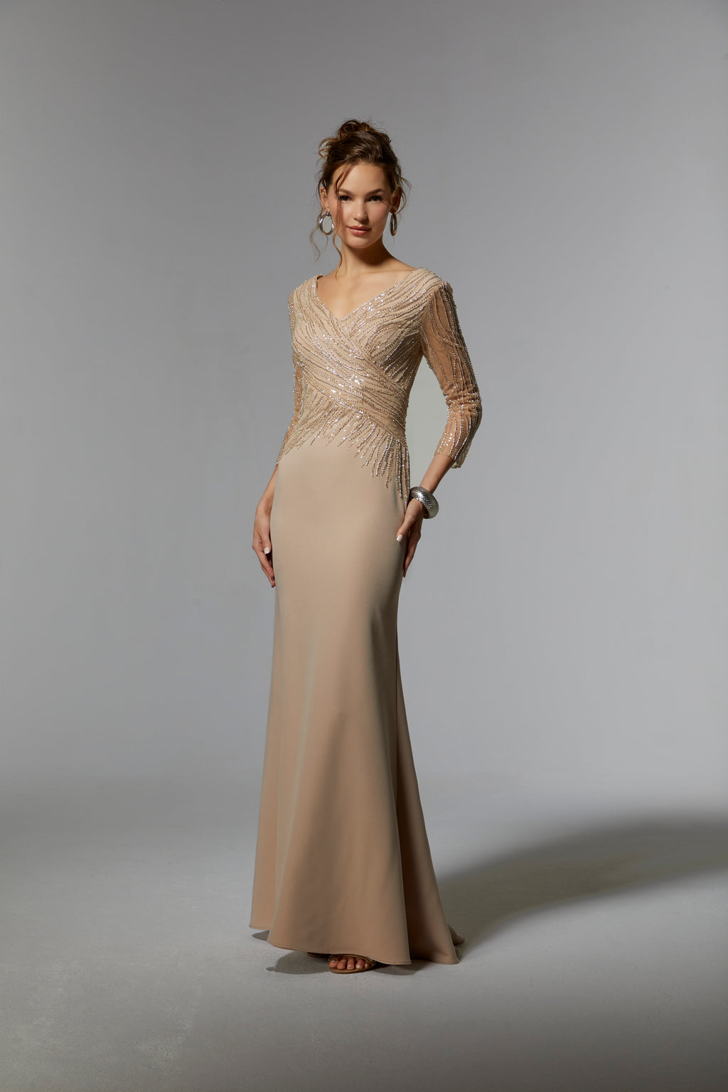 Light Blue MGNY Madeline Gardner New York 72916 Long Mother of the ...
