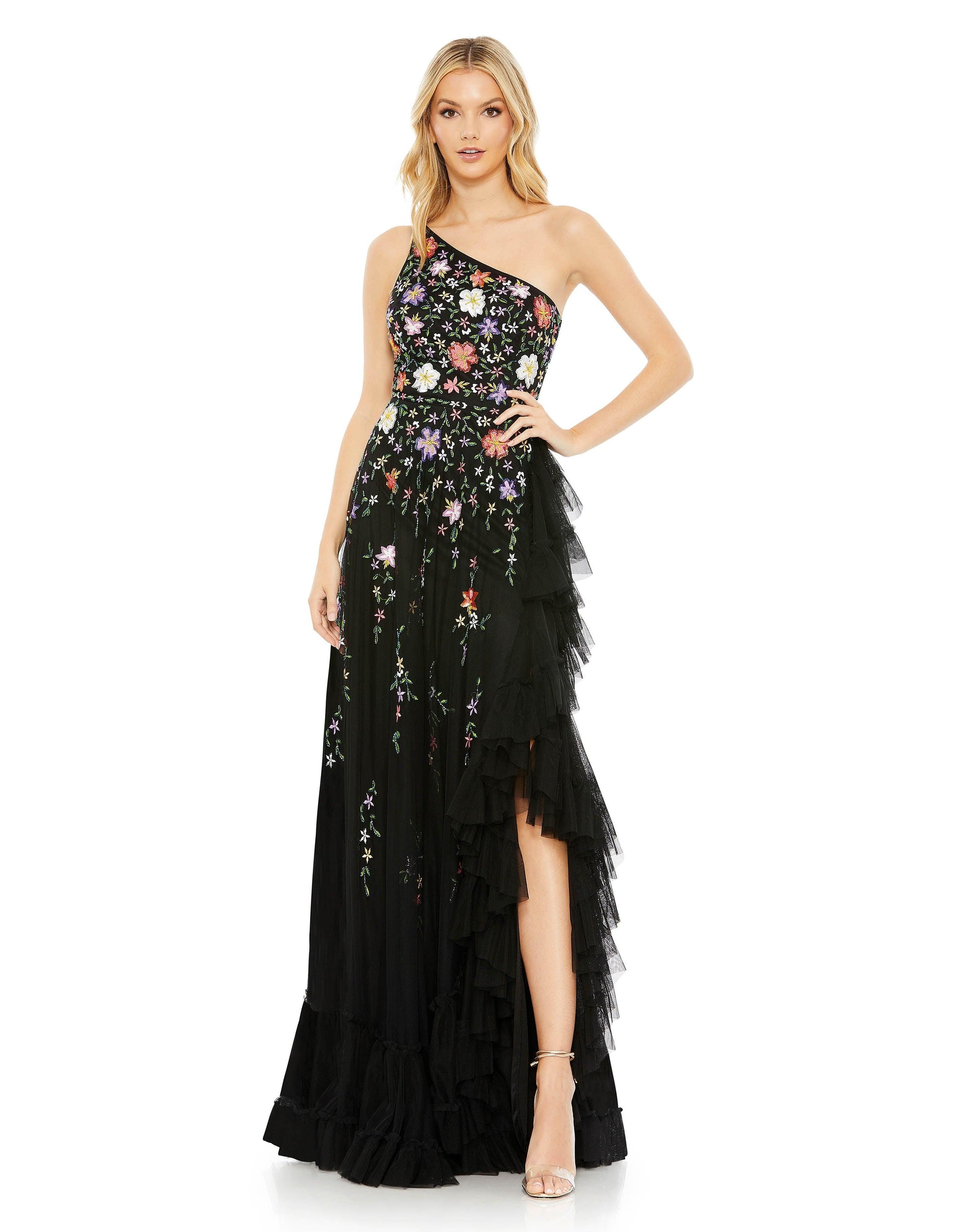 Prom Long One Shoulder Formal Dress – One Shoulder Detail – Mac Duggal