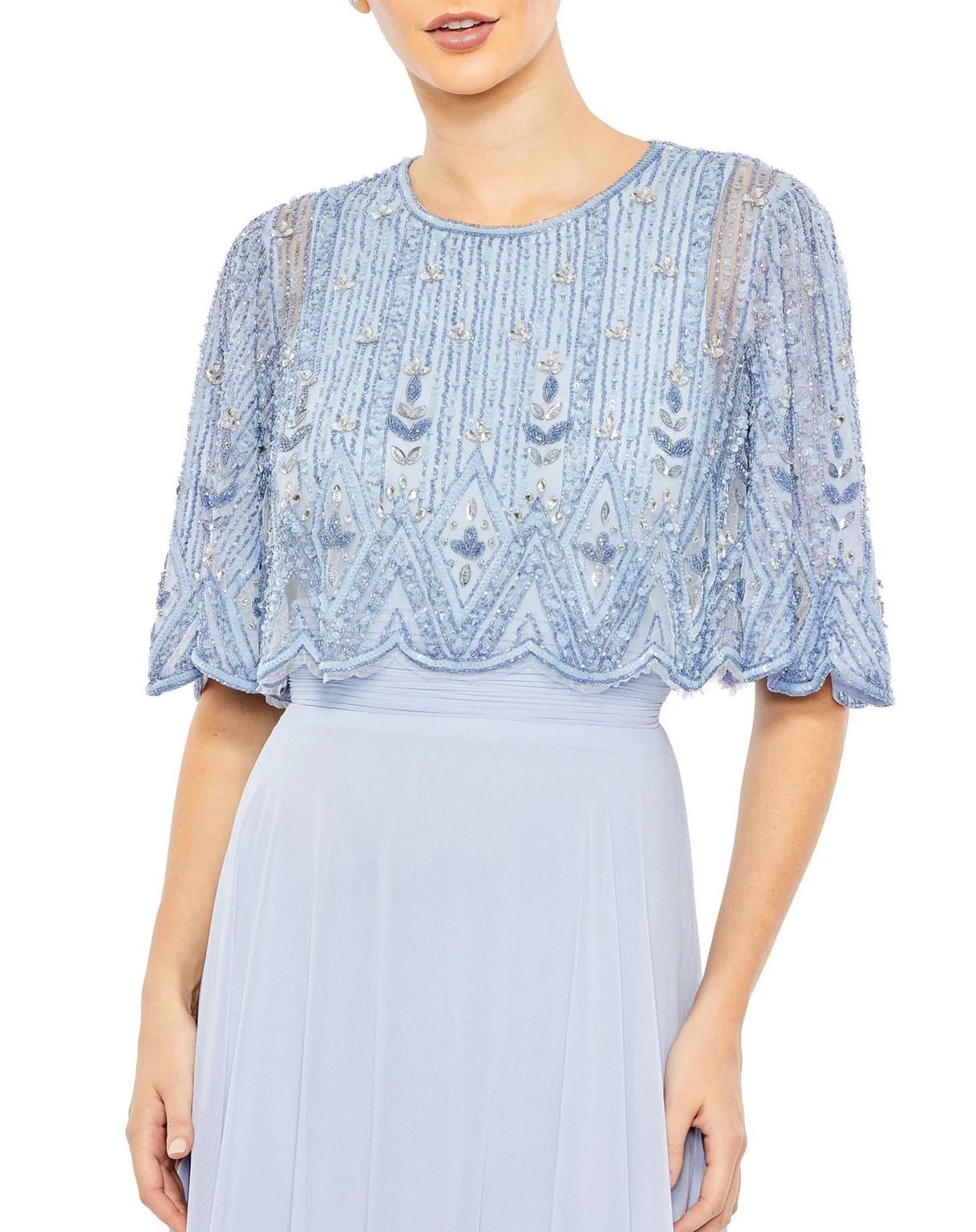 Aubergine Mac Duggal 9181 Long Formal Beaded A Line Dress for $598.0 – The Dress Outlet