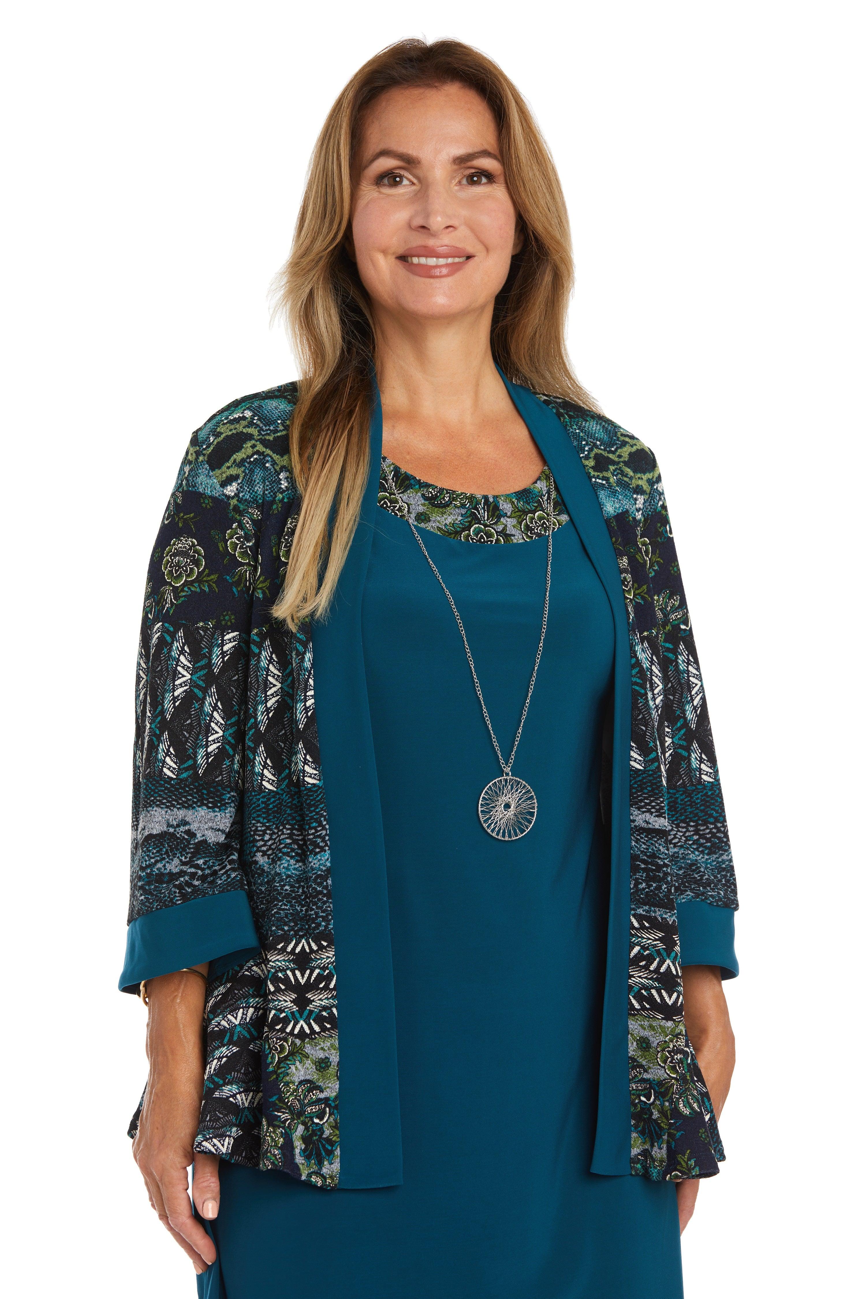 Teal R&M Richards 9729P Short Piece Petite Jacket Dress for $78.99 ...