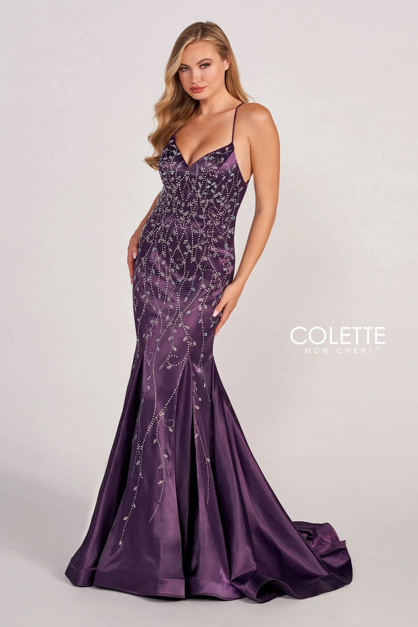 Plum Colette CL2043 Prom Cut Out Formal Mermaid Long Dress for $609.99 ...