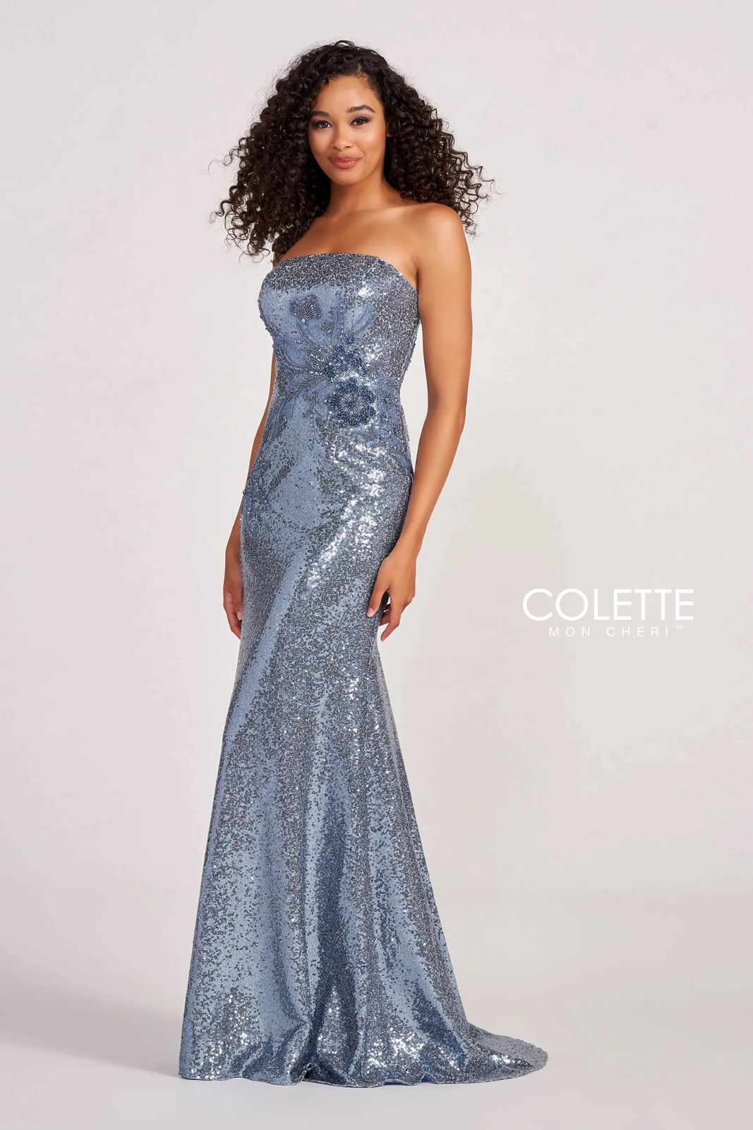 Steel Blue Colette CL2075 Long Prom Sequin Formal Dress for $525.99 ...