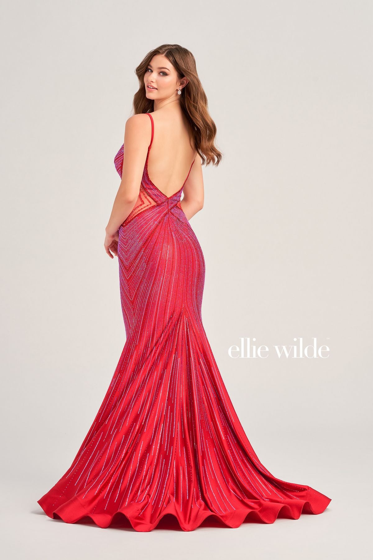 Ruby Ellie Wilde EW35001 Long Formal Fitted Evening Prom Dress for $639.0 – The Dress Outlet