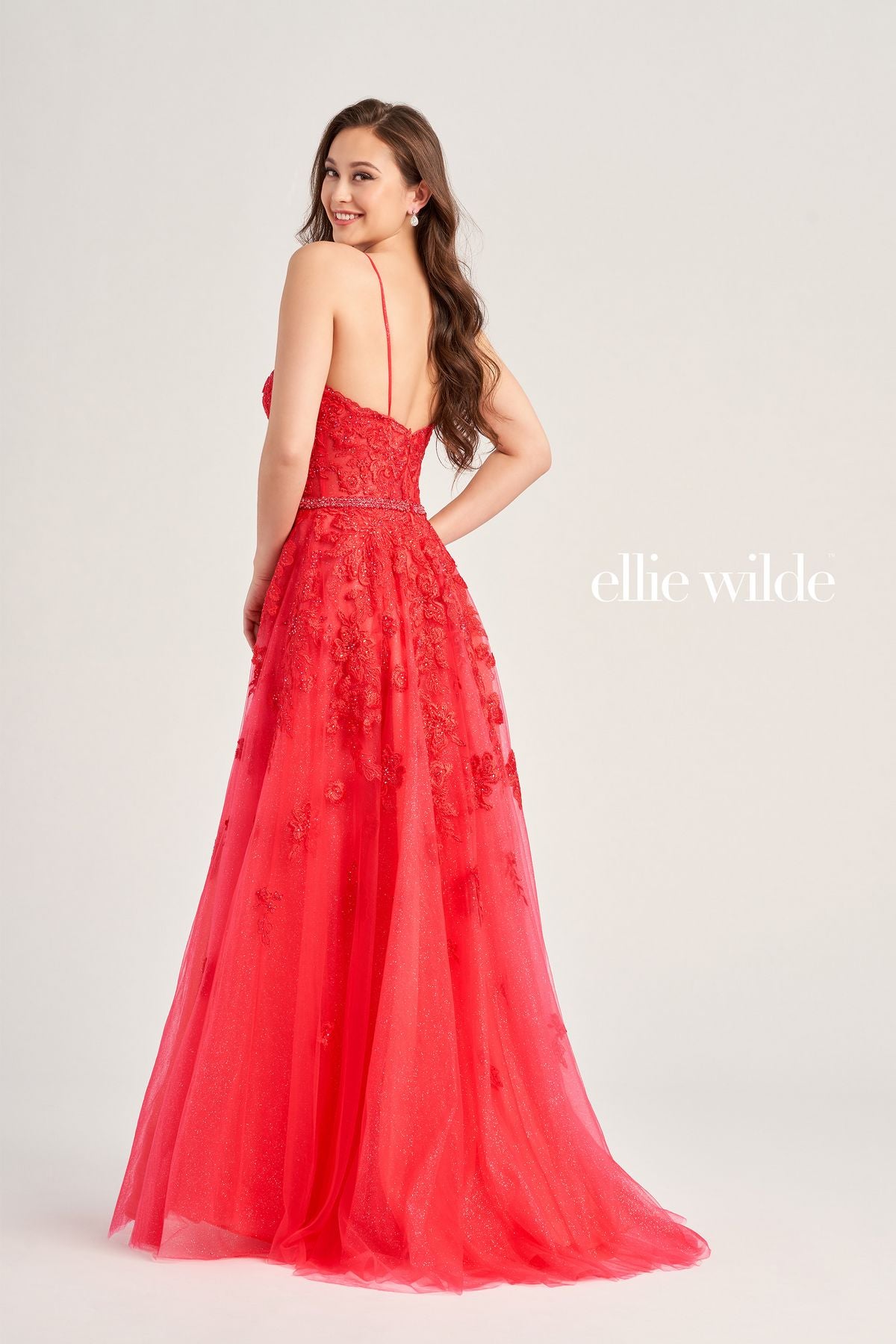 Ellie Wilde EW35016 Formal Glitter Prom Long Gown – The Dress Outlet